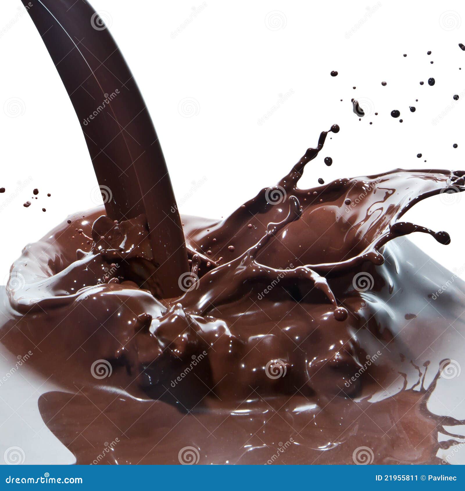 Pouring chocolate stock image. Image of isolated, mixing - 21955811