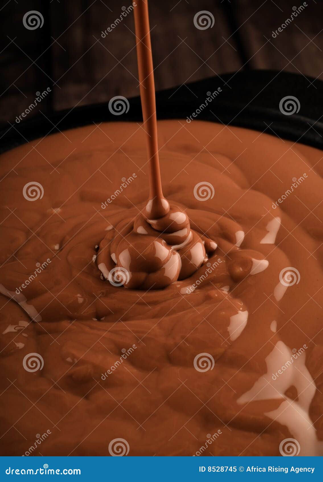Pouring chocolate stock image. Image of mixing, melted - 8528745
