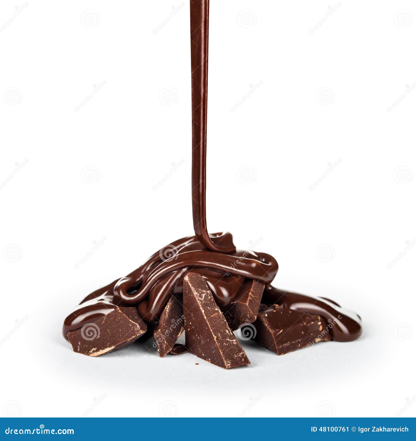 Pouring Chocolate On Chocolates