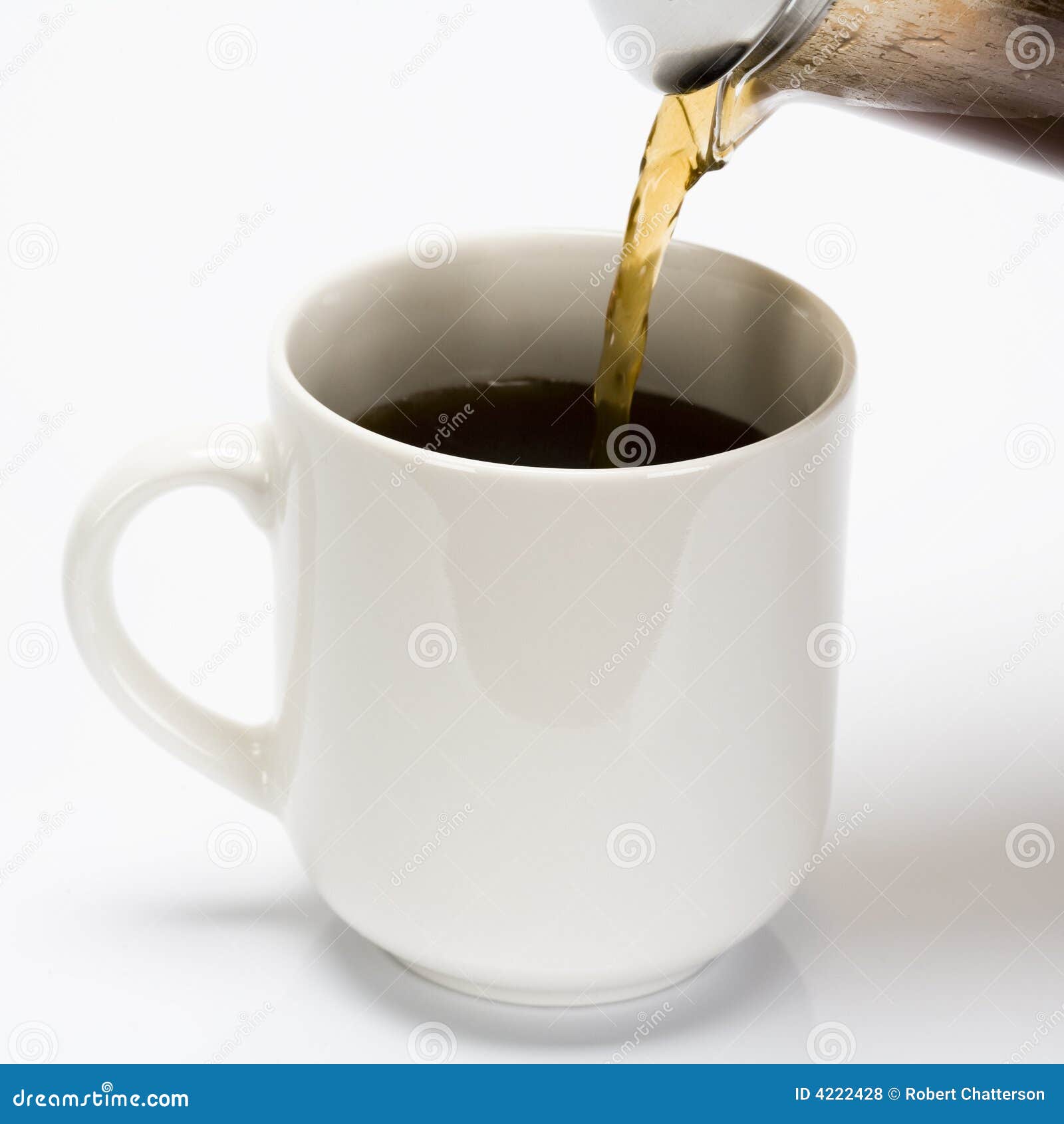Pouring coffe into cup stock photo. Image of energy, bean - 4222428