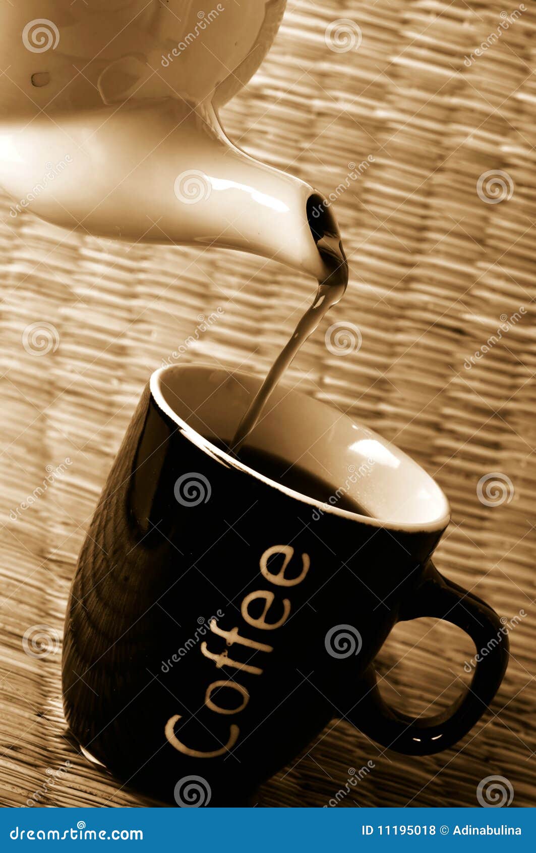Pouring coffee stock photo. Image of drink, bean, brown - 11195018