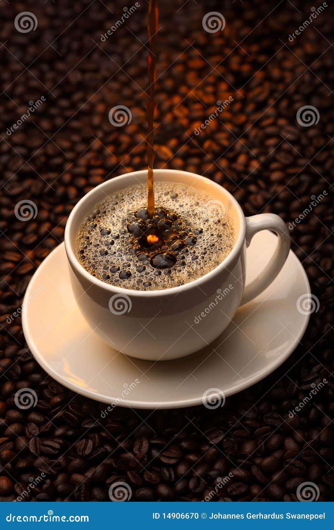 Pouring coffee stock photo. Image of dark, drink, brown - 14906670