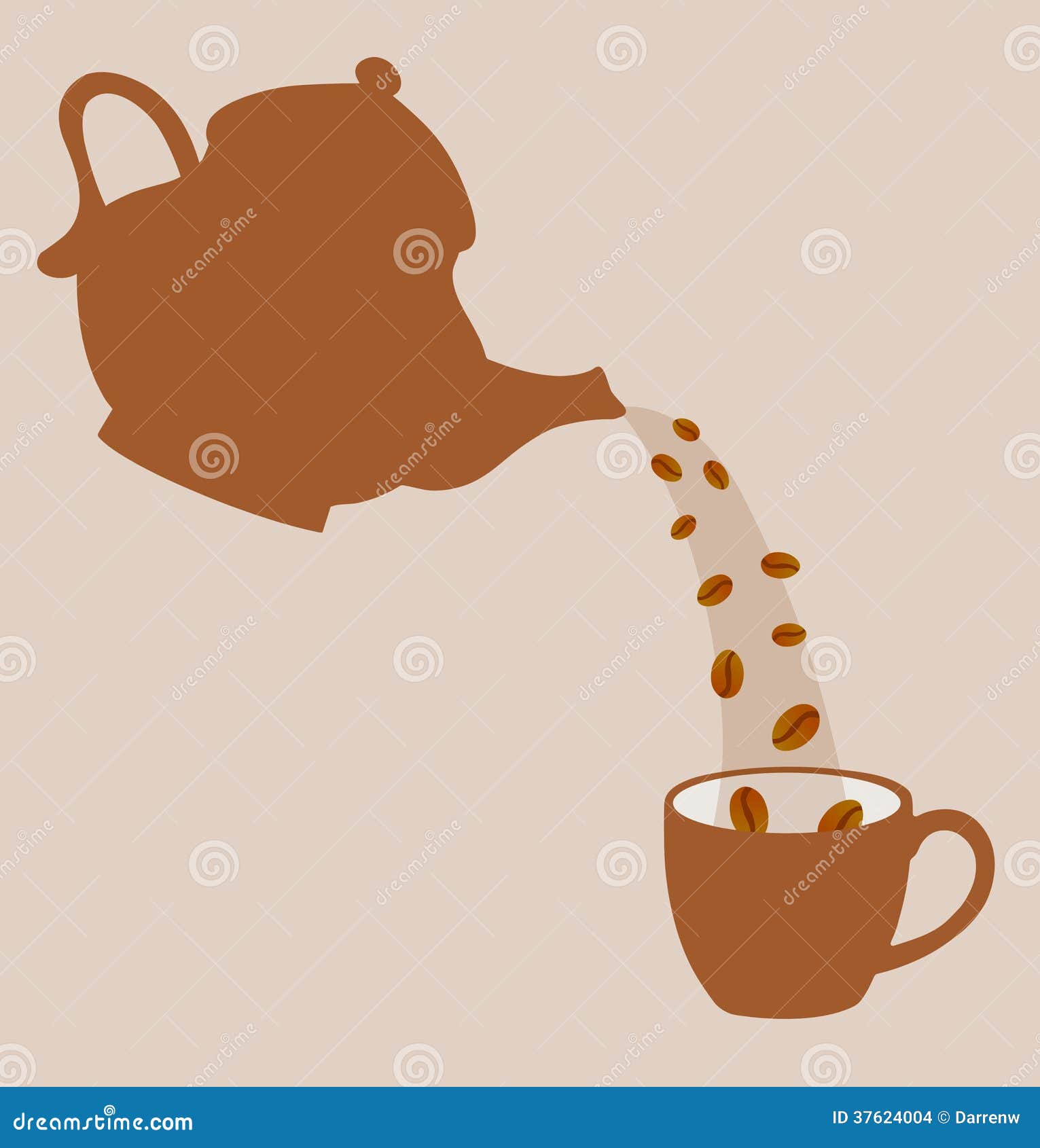 Pouring Coffee stock illustration. Illustration of graphic - 37624004