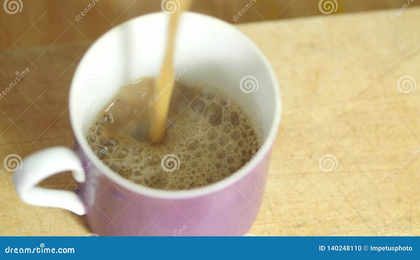 Pouring Coffee into a Mug in Slow Motion Stock Footage - Video of ...