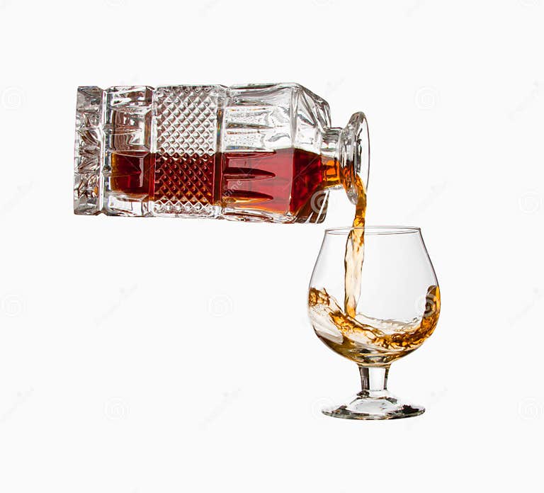 Pouring cognac stock image. Image of bottle, glamour - 18223445