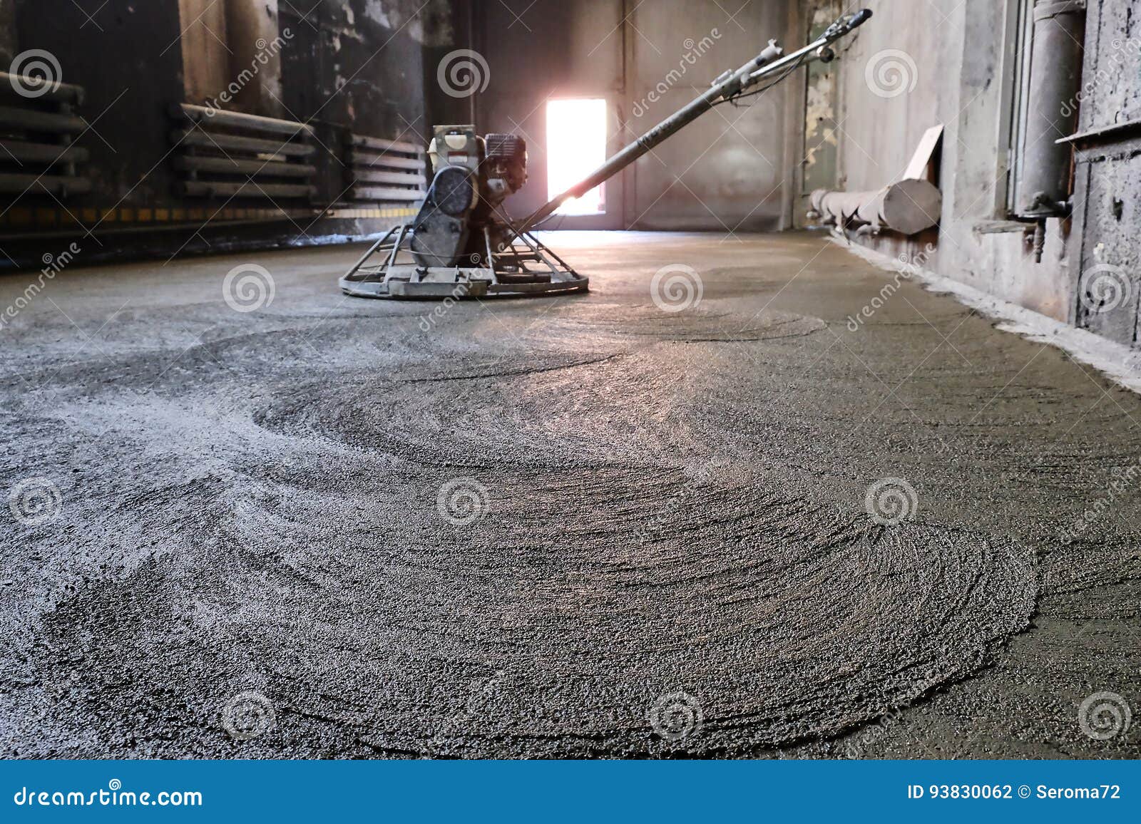 Pouring concrete slab stock photo. Image of foundation - 93830062