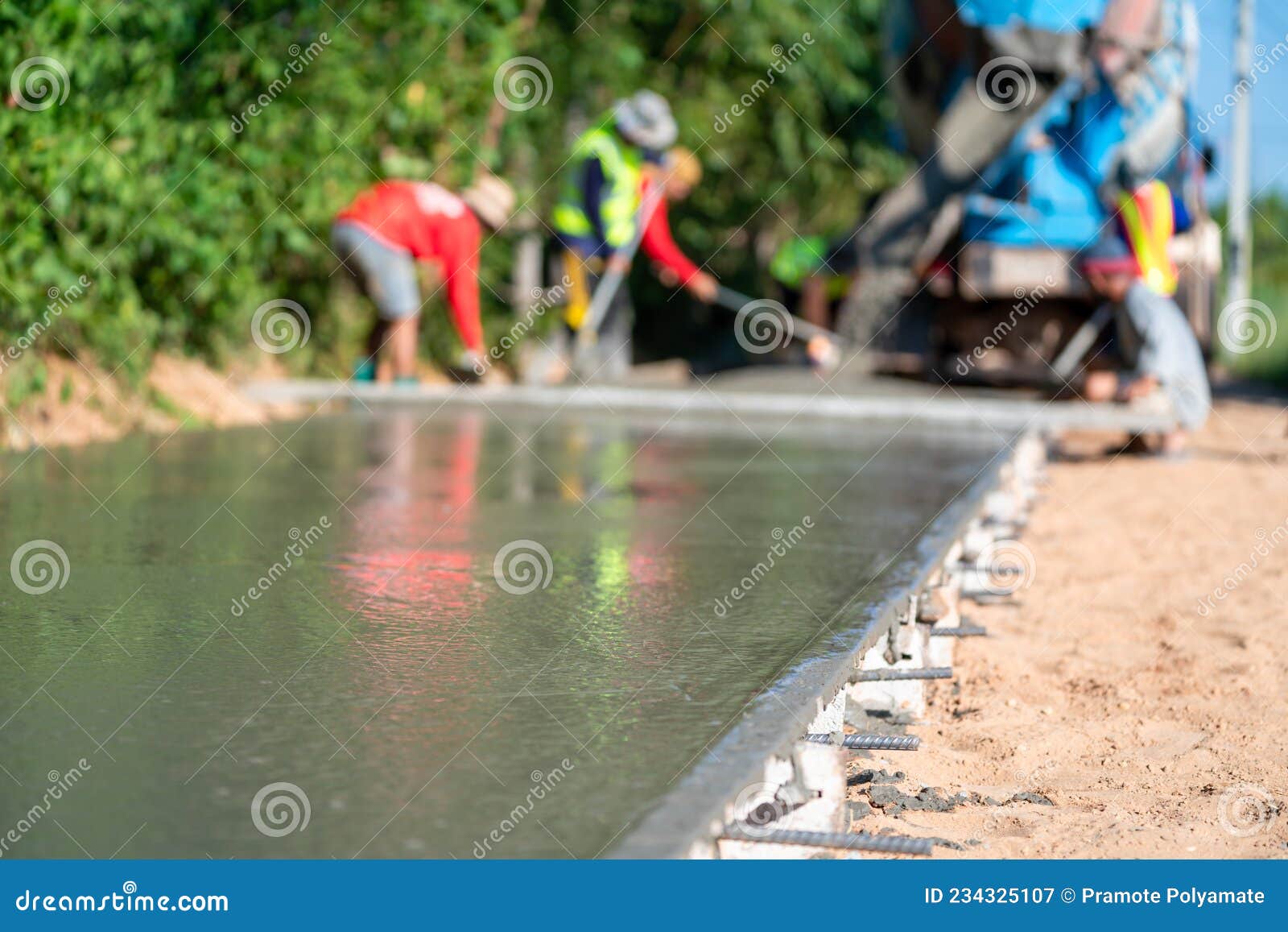 Pouring Concrete Slab Royalty-Free Stock Image | CartoonDealer.com ...