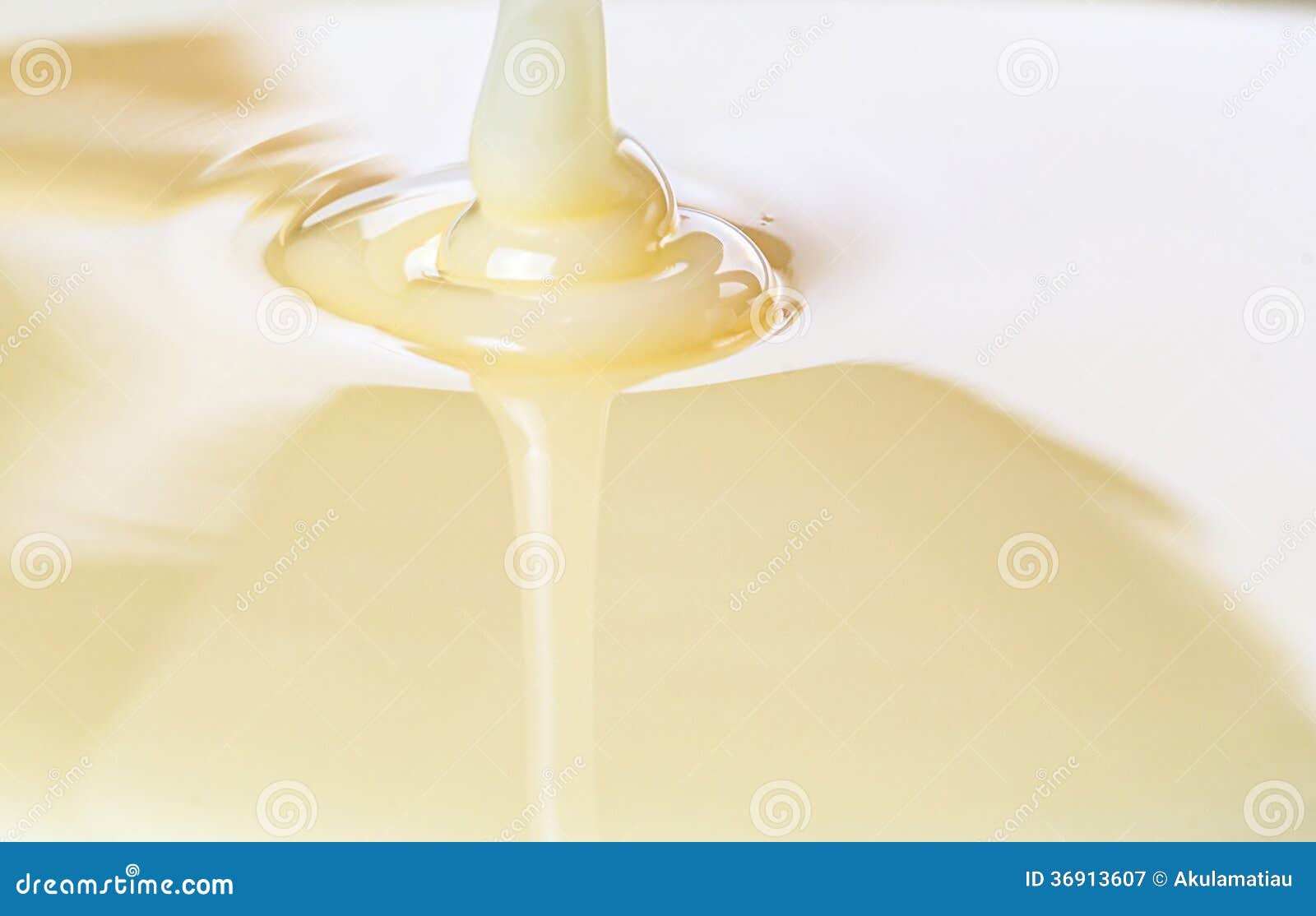Pouring Condensed Milk, Flowing Sweet Evaporated Cream Stock ...