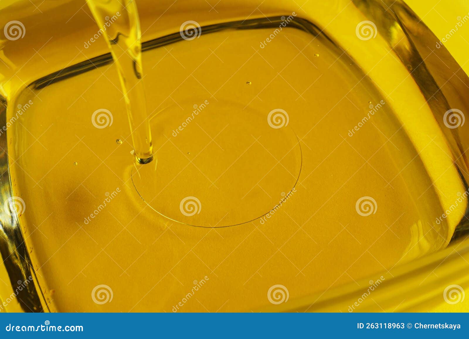Pouring Cooking Oil into Bowl, Closeup View Stock Image - Image of ...