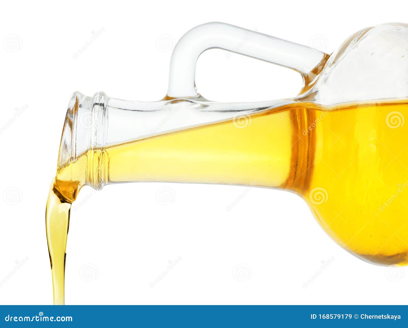 Pouring Cooking Oil from Pitcher on White Stock Image - Image of canola ...