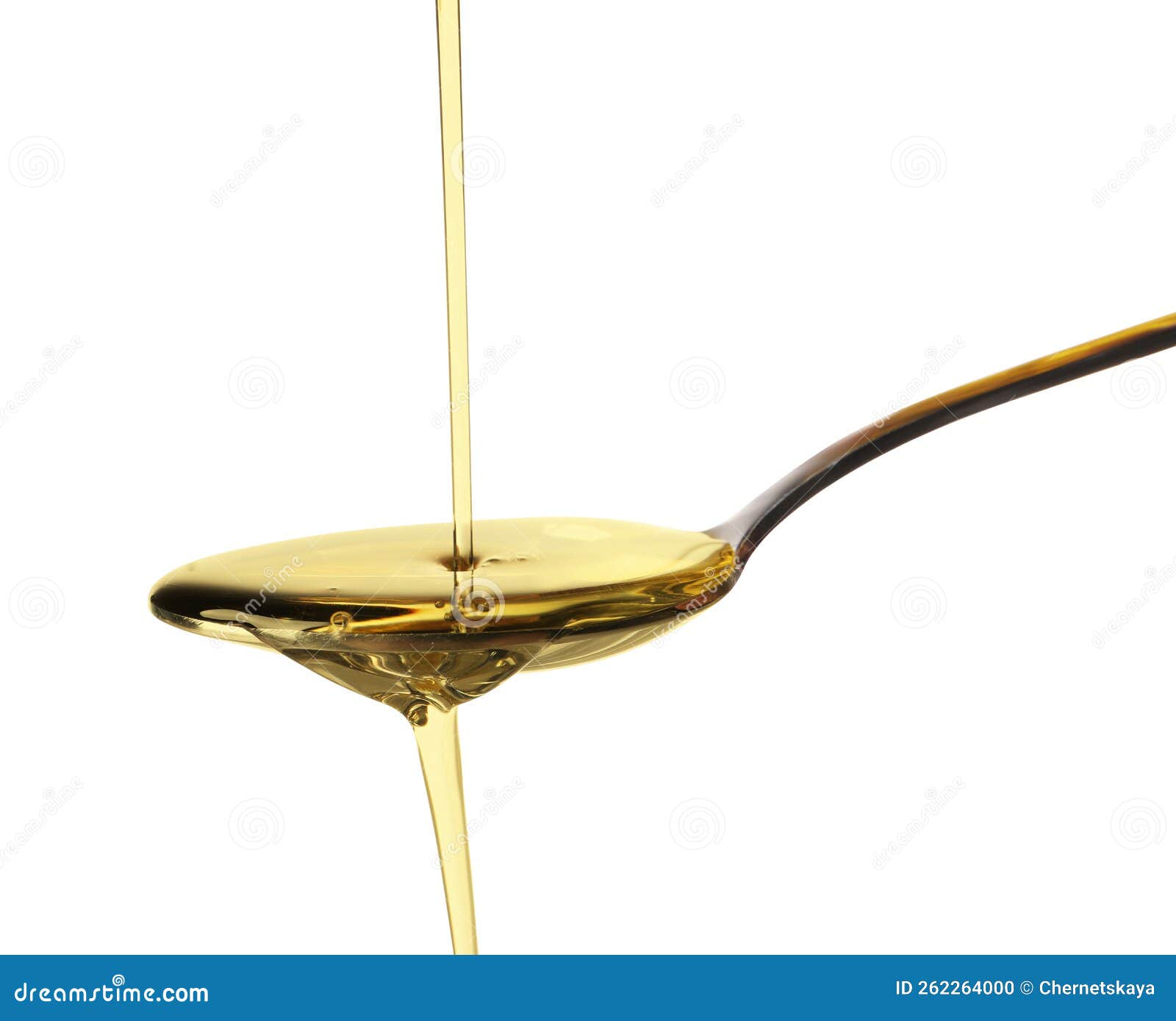 Pouring Cooking Oil into Spoon on White Background Stock Photo - Image ...