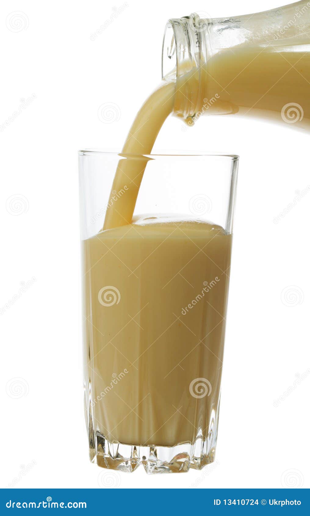 Pouring drinkable yogurt stock photo. Image of apricot - 13410724