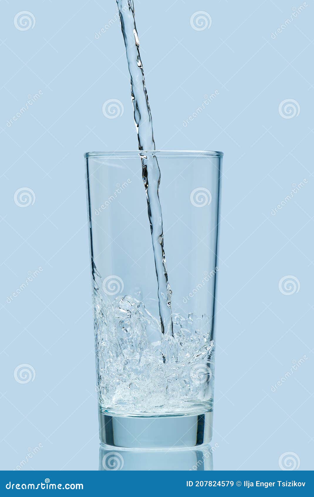 Pouring Water. Pouring Fresh Clean Drinking Water To Glass Stock Image ...