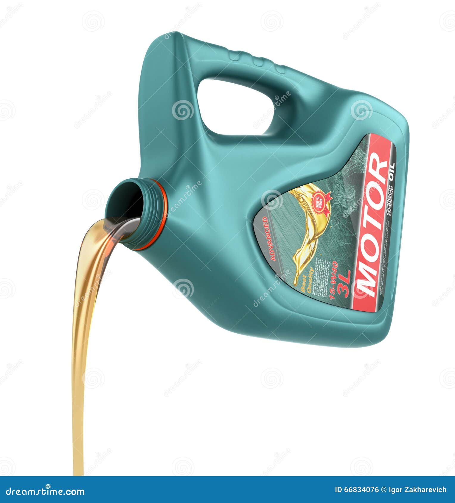 Pouring Engine Oil from Its Plastic Container. Stock Illustration ...