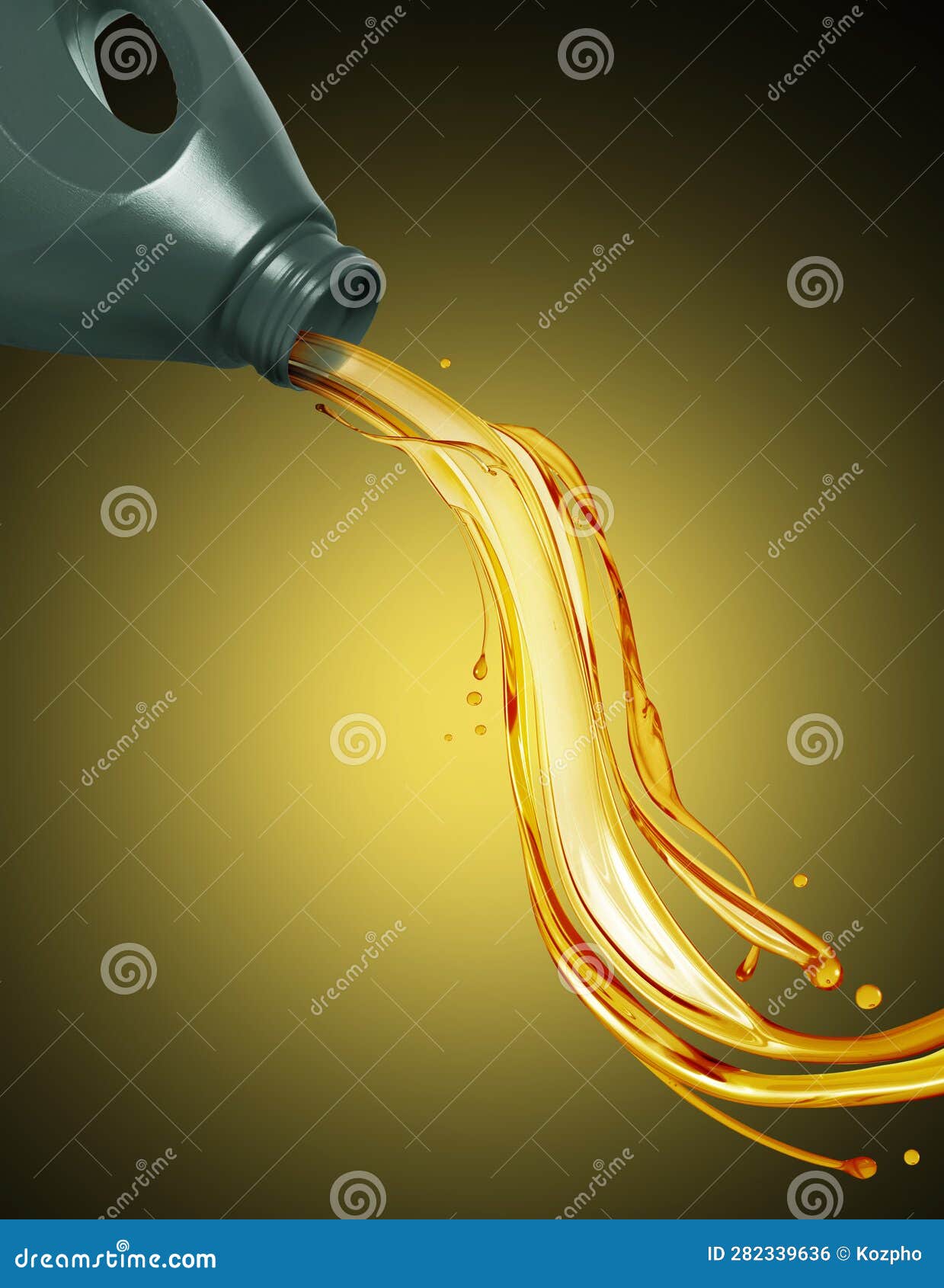 Pouring Engine Oil from a Plastic Canister Stock Illustration ...