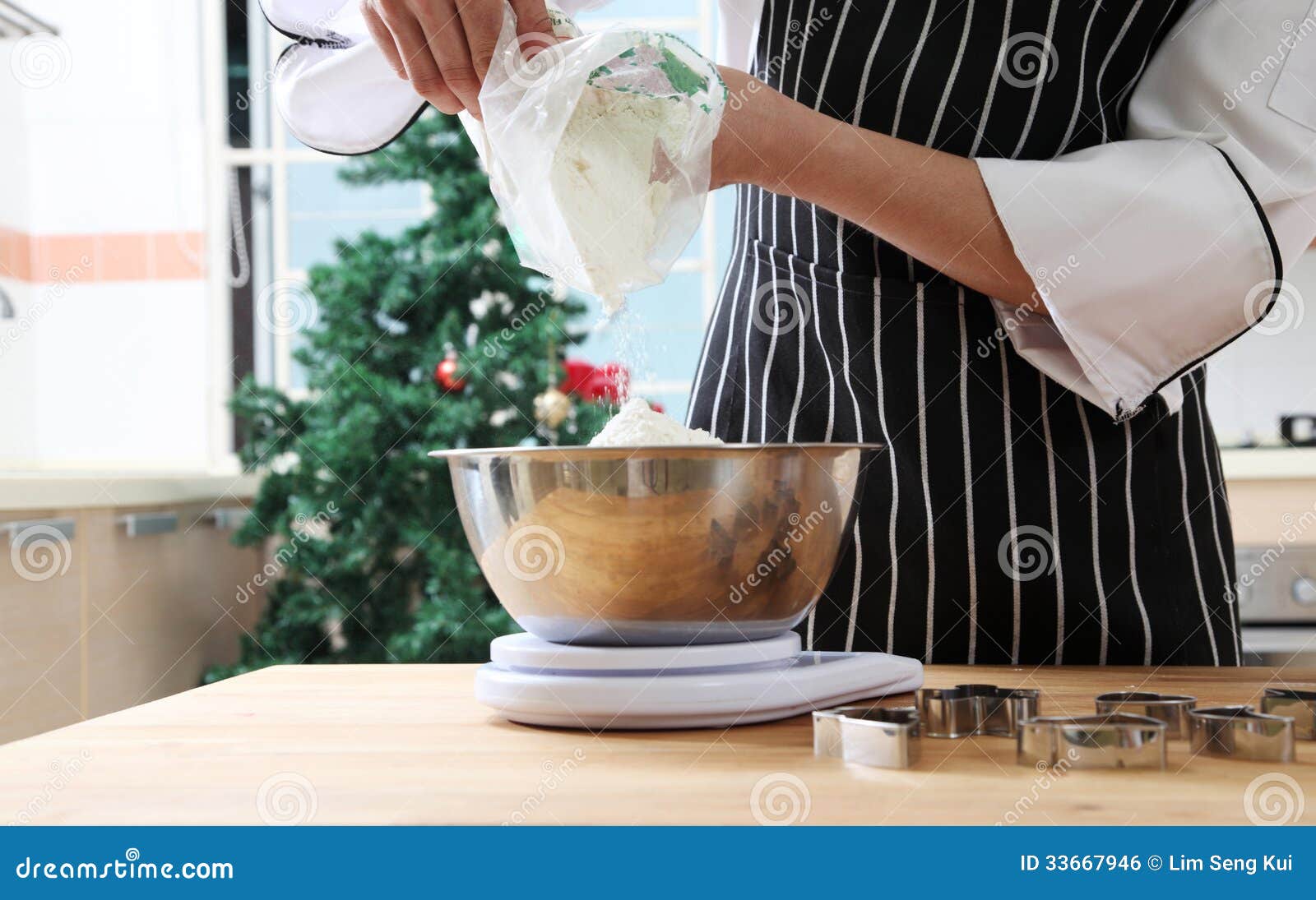 Pouring flour stock photo. Image of food, professional - 33667946
