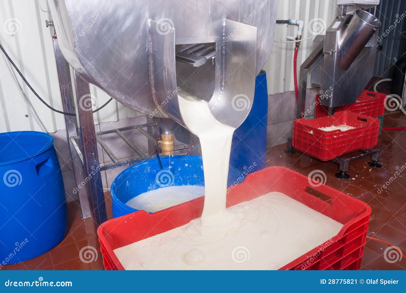 Pouring fresh cheese stock image. Image of cheese, making - 28775821