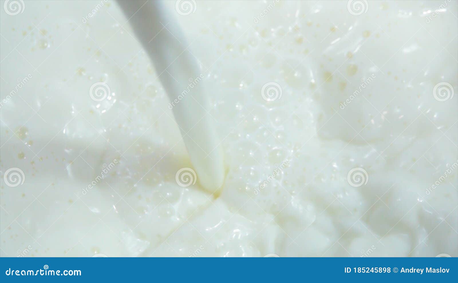 Pouring Fresh Milk into Clean Dishes in Slow Motion Stock Photo - Image ...
