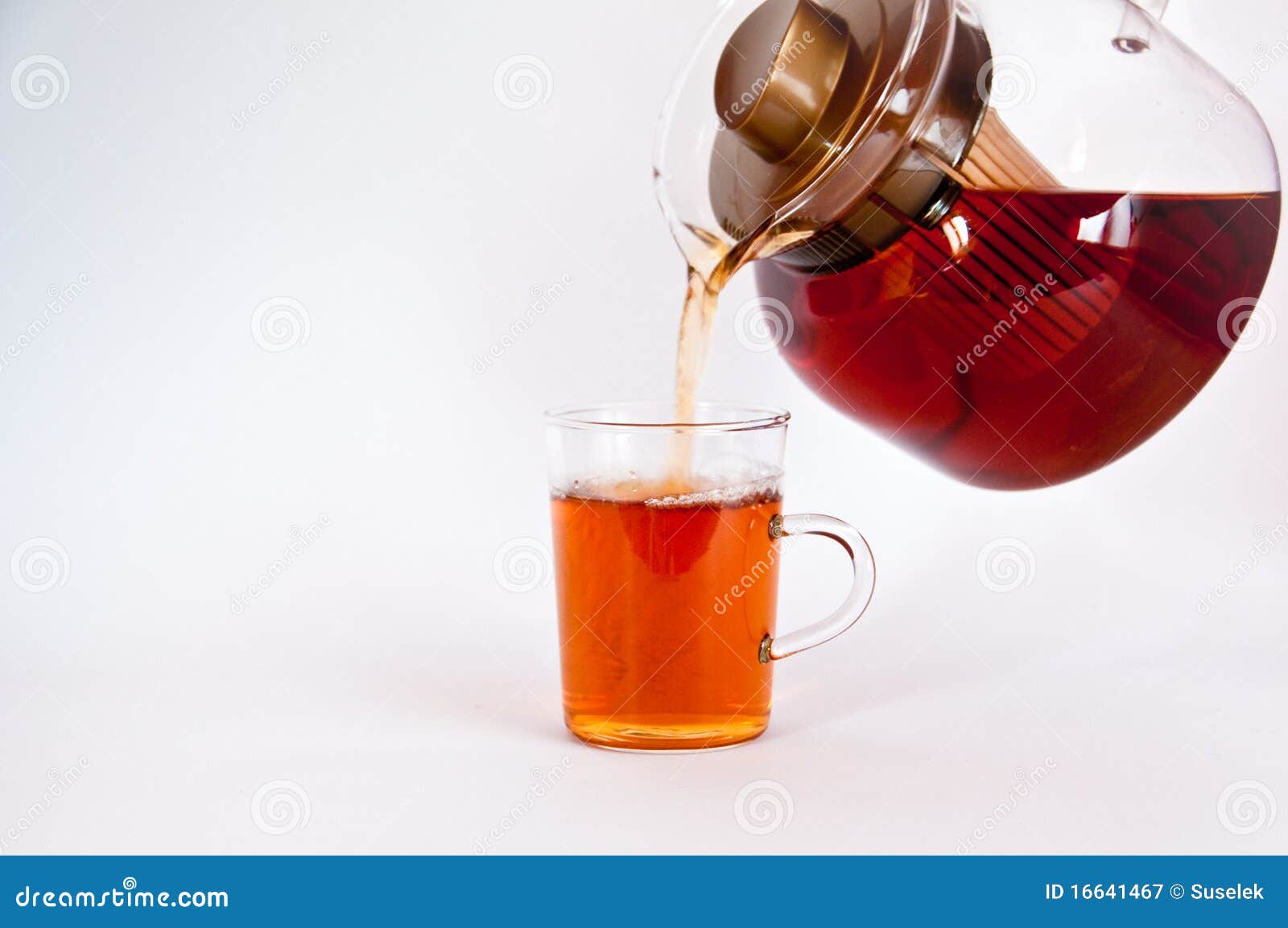 Pouring Hot Black Tea into Glass Stock Image - Image of liquid, drink ...
