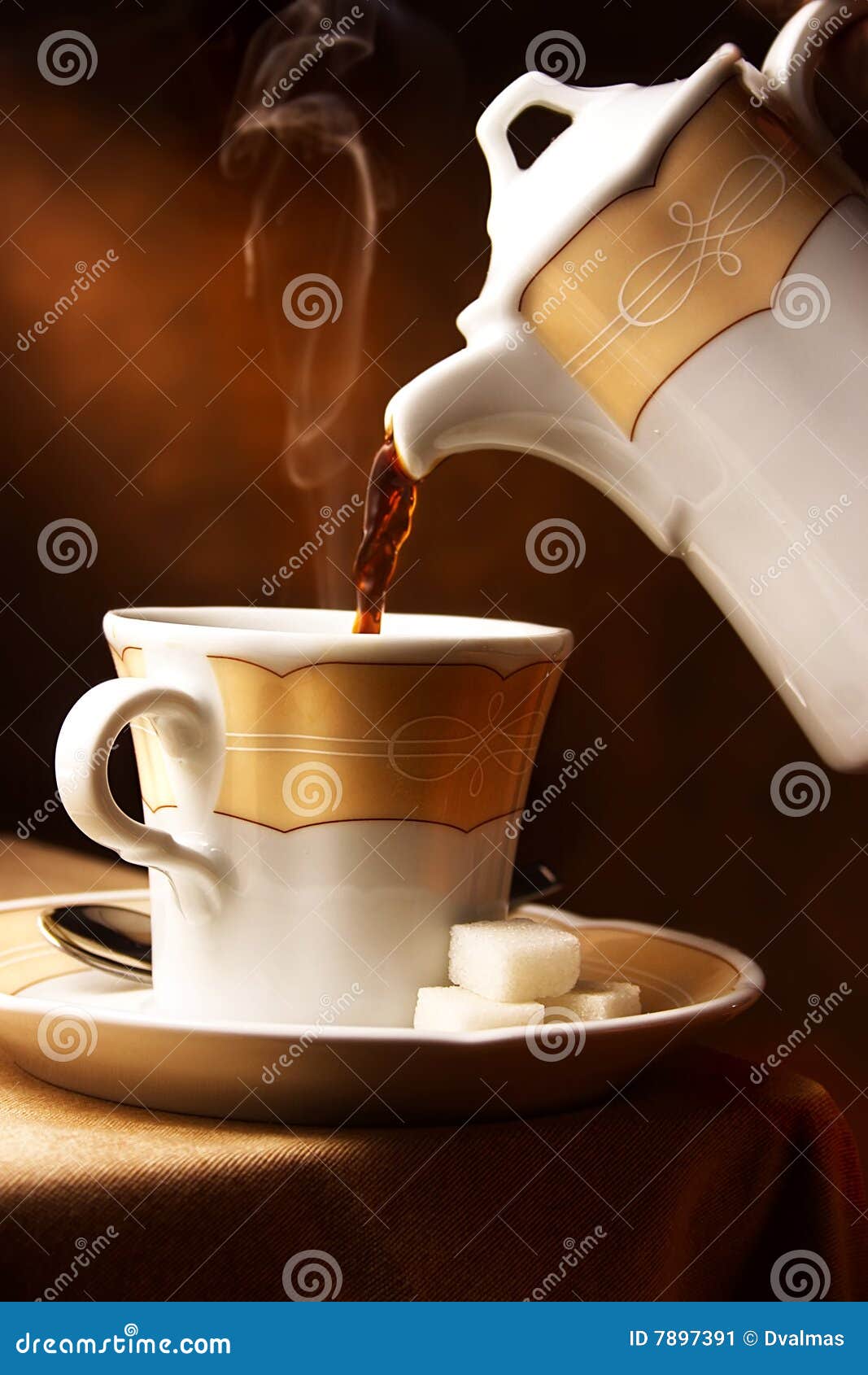 Hot Coffee Pouring in a Cup Stock Image - Image of still, refreshment ...