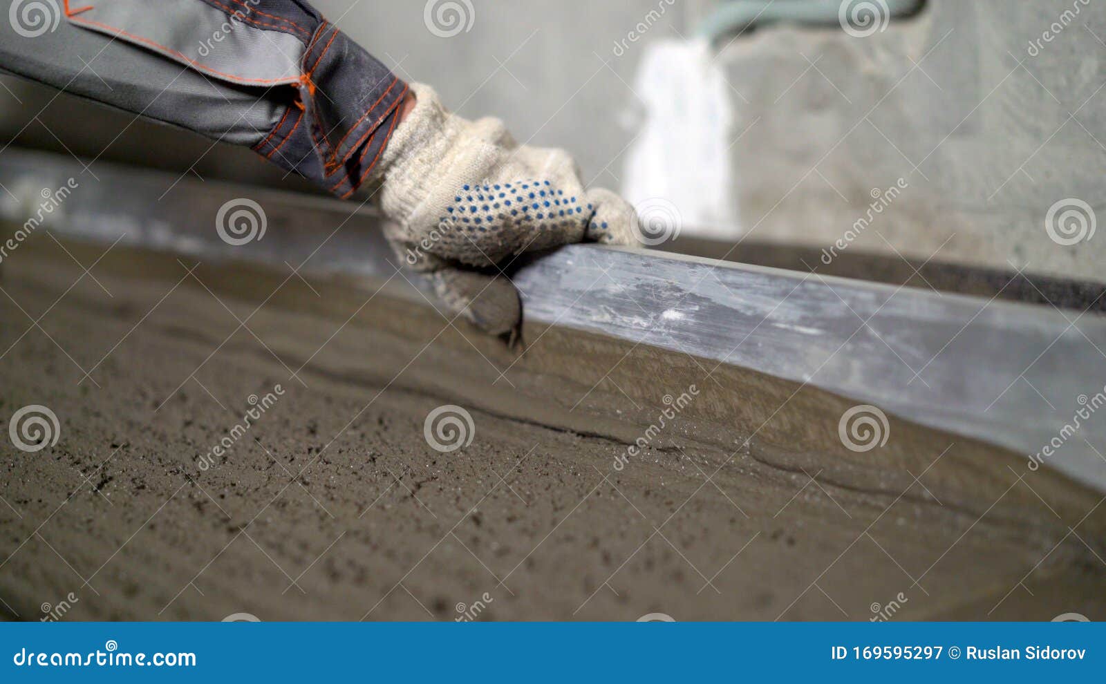 Pouring, Laying Concrete at the Construction Site Using Buckets of ...