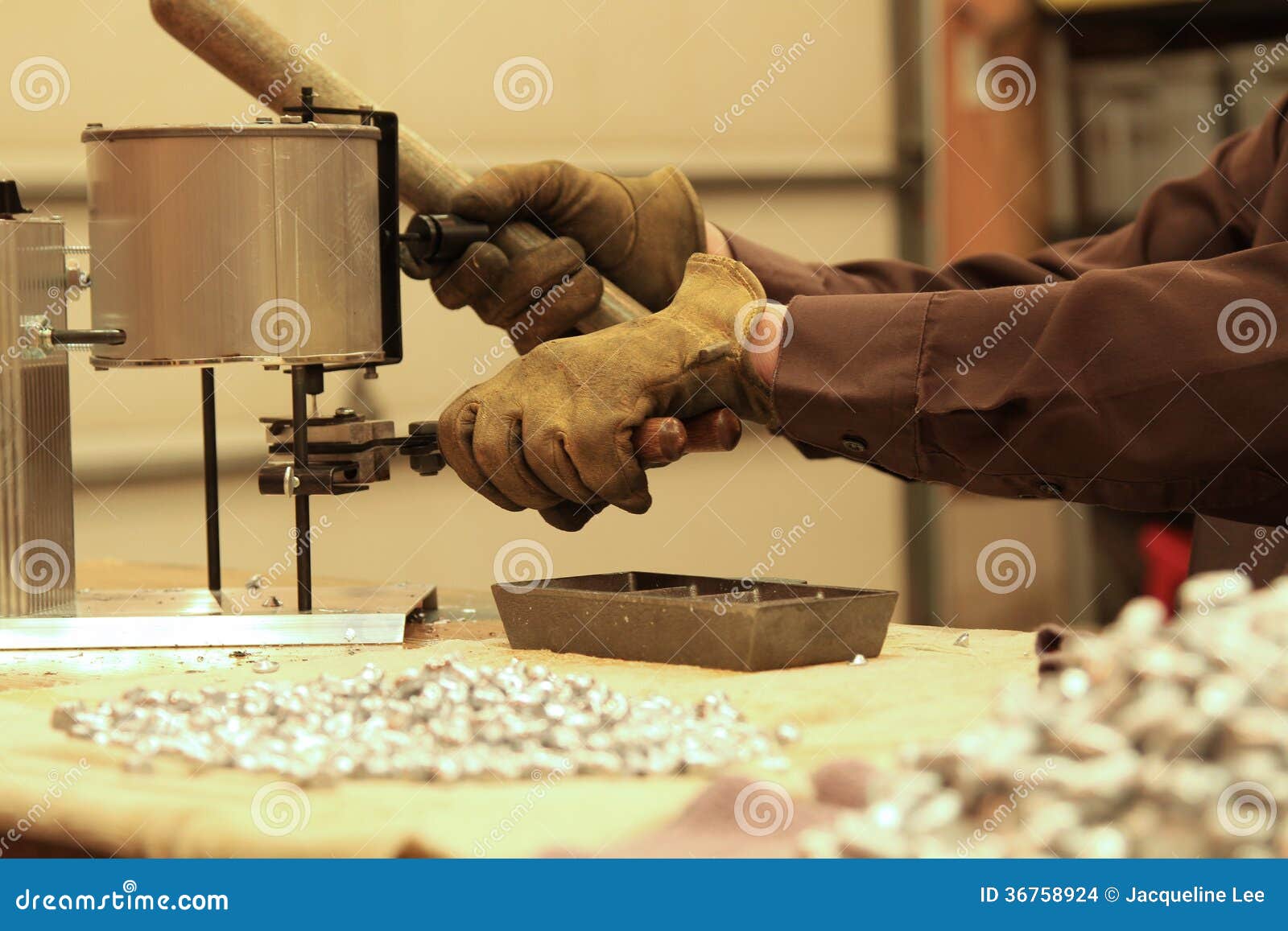 Pouring Lead for Bullet Reloading Stock Photo - Image of shooting ...