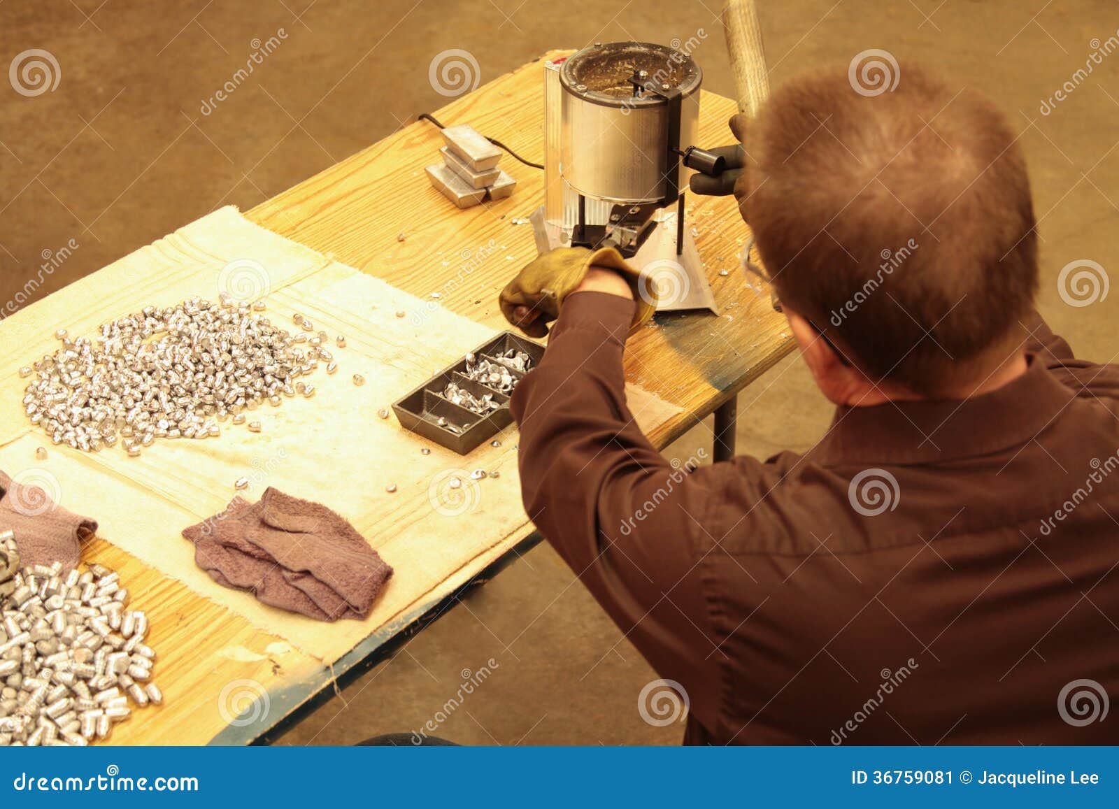 Pouring Lead To Making Bullets Stock Image - Image of stockpile ...