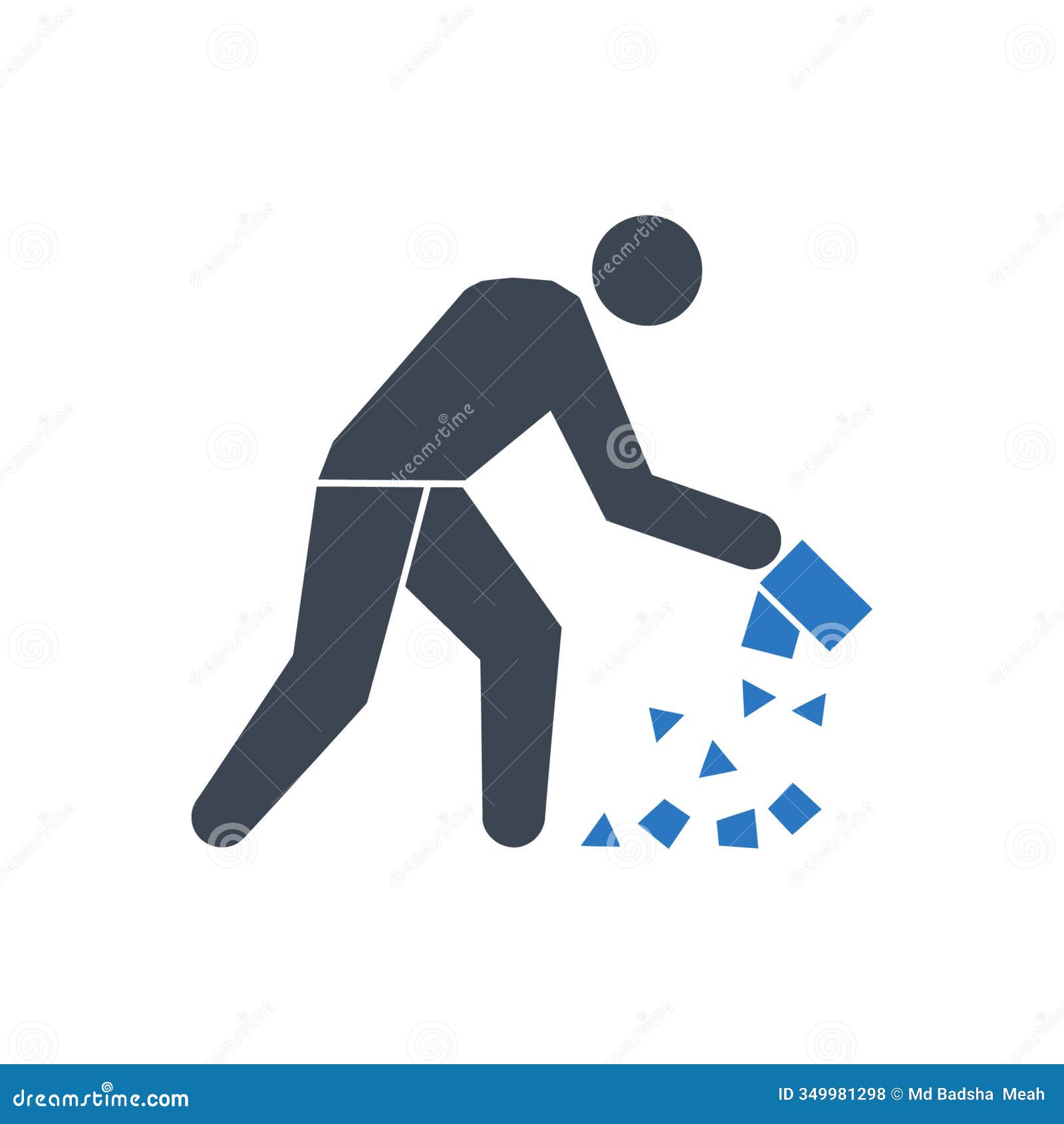 Pouring Material or Waste Icon Stock Illustration - Illustration of ...