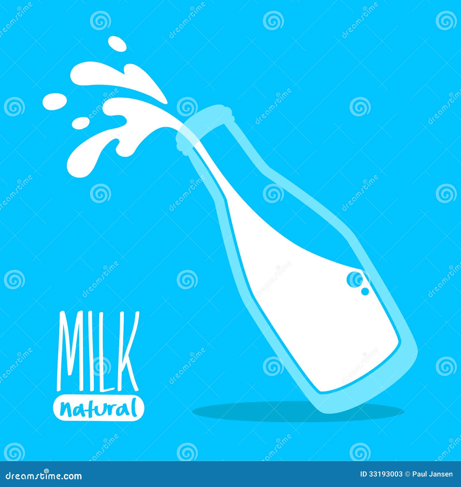 Splashing Milk Clipart Image