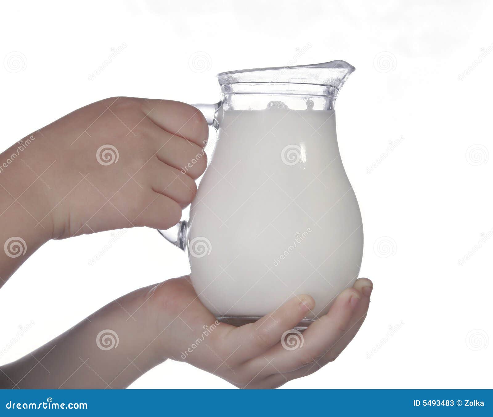 Pouring Milk in a Glass Isolated Against White Bac Stock Image - Image ...
