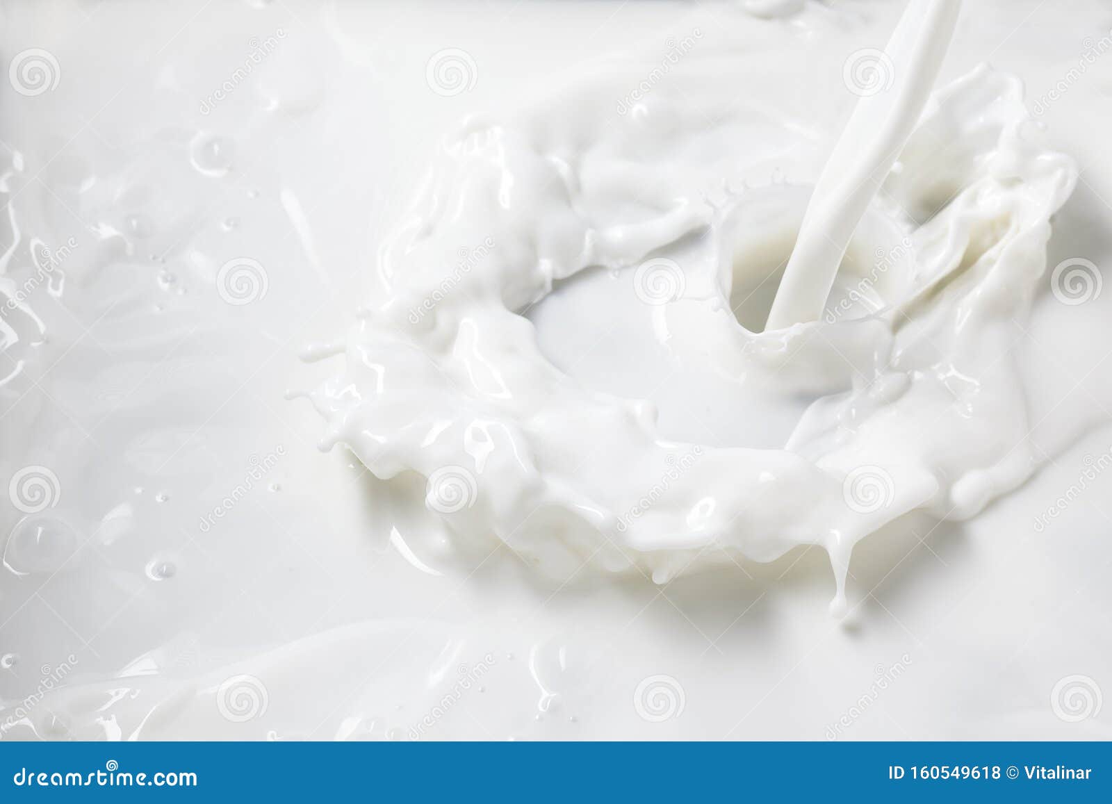 Pouring milk splash stock photo. Image of flowing, border - 160549618
