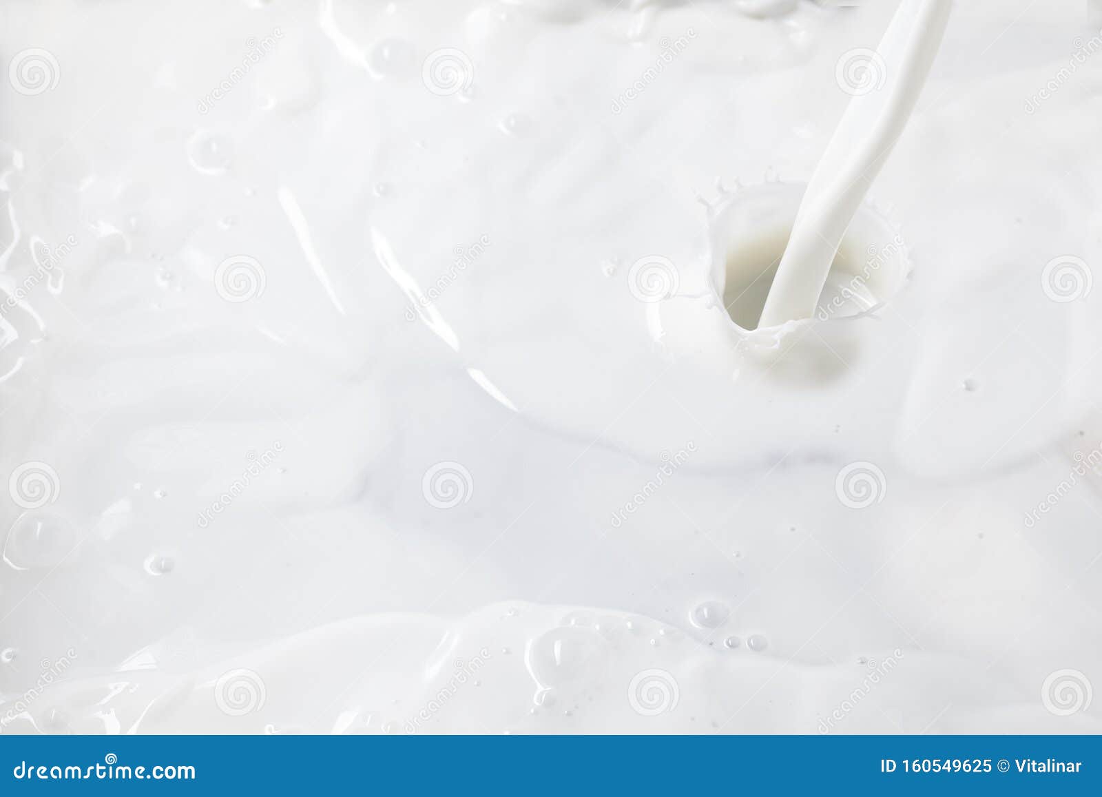 Pouring milk splash stock image. Image of cream, falling - 160549625