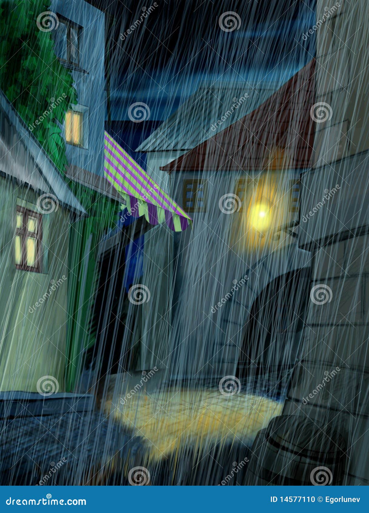 Pouring rain stock illustration. Illustration of climate - 14577110