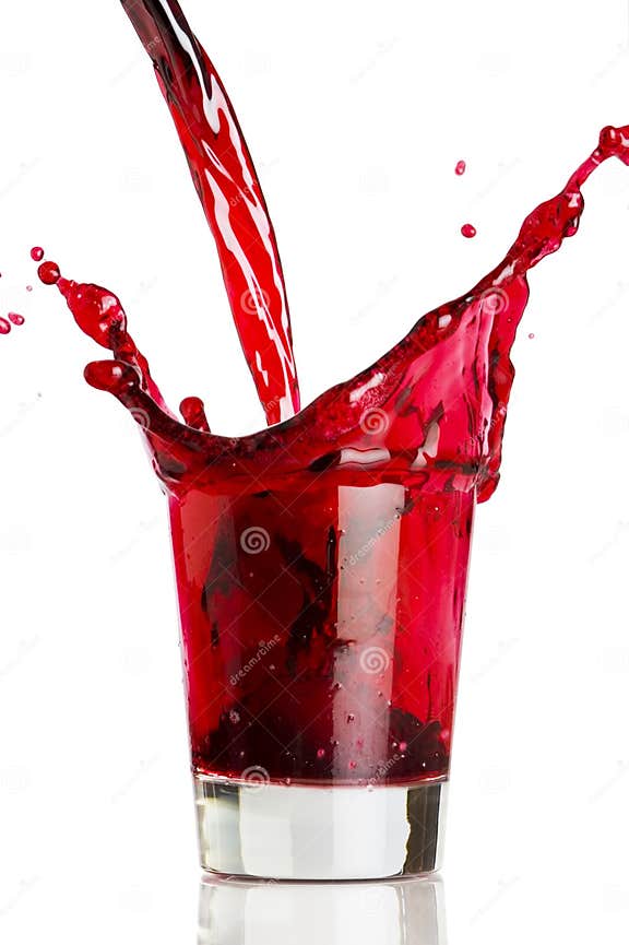 Pouring a red beverage stock image. Image of refreshing - 1915077