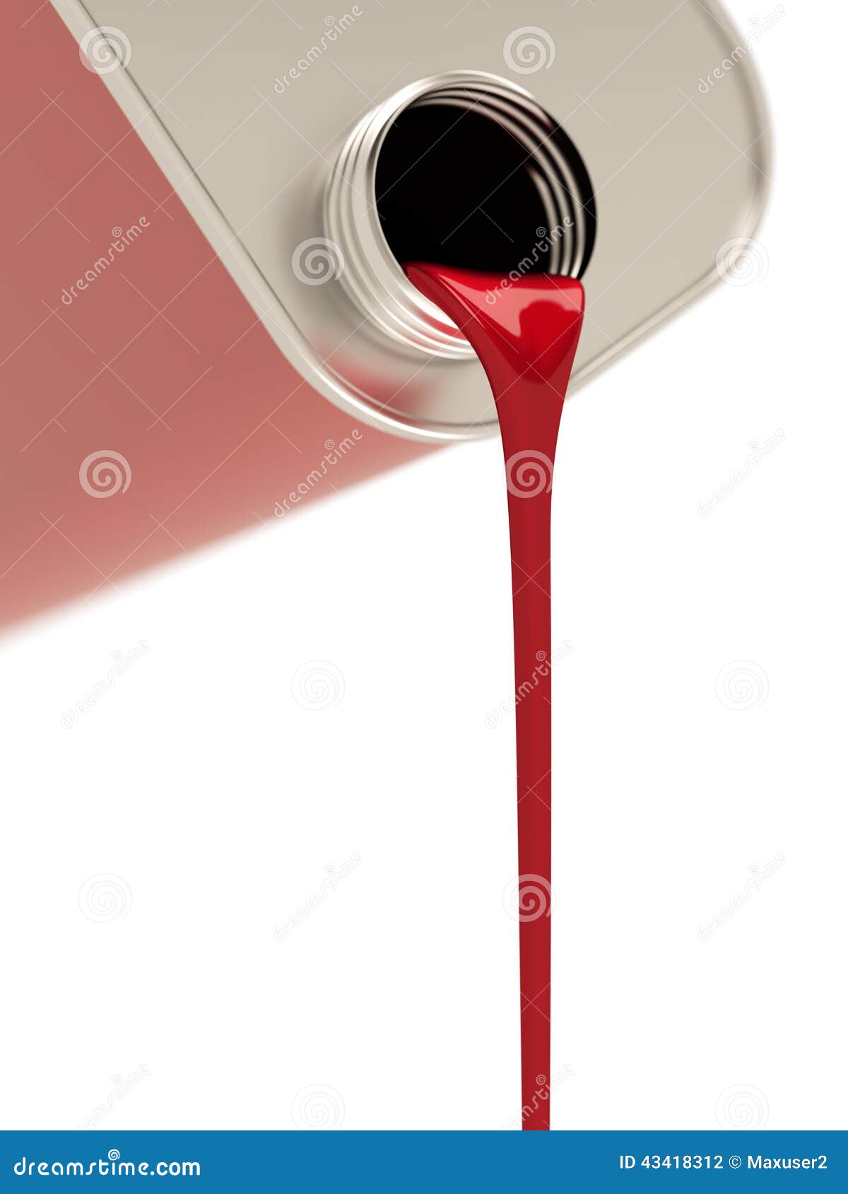 Pouring Red Paint from Canister Stock Photo - Image of creativity ...