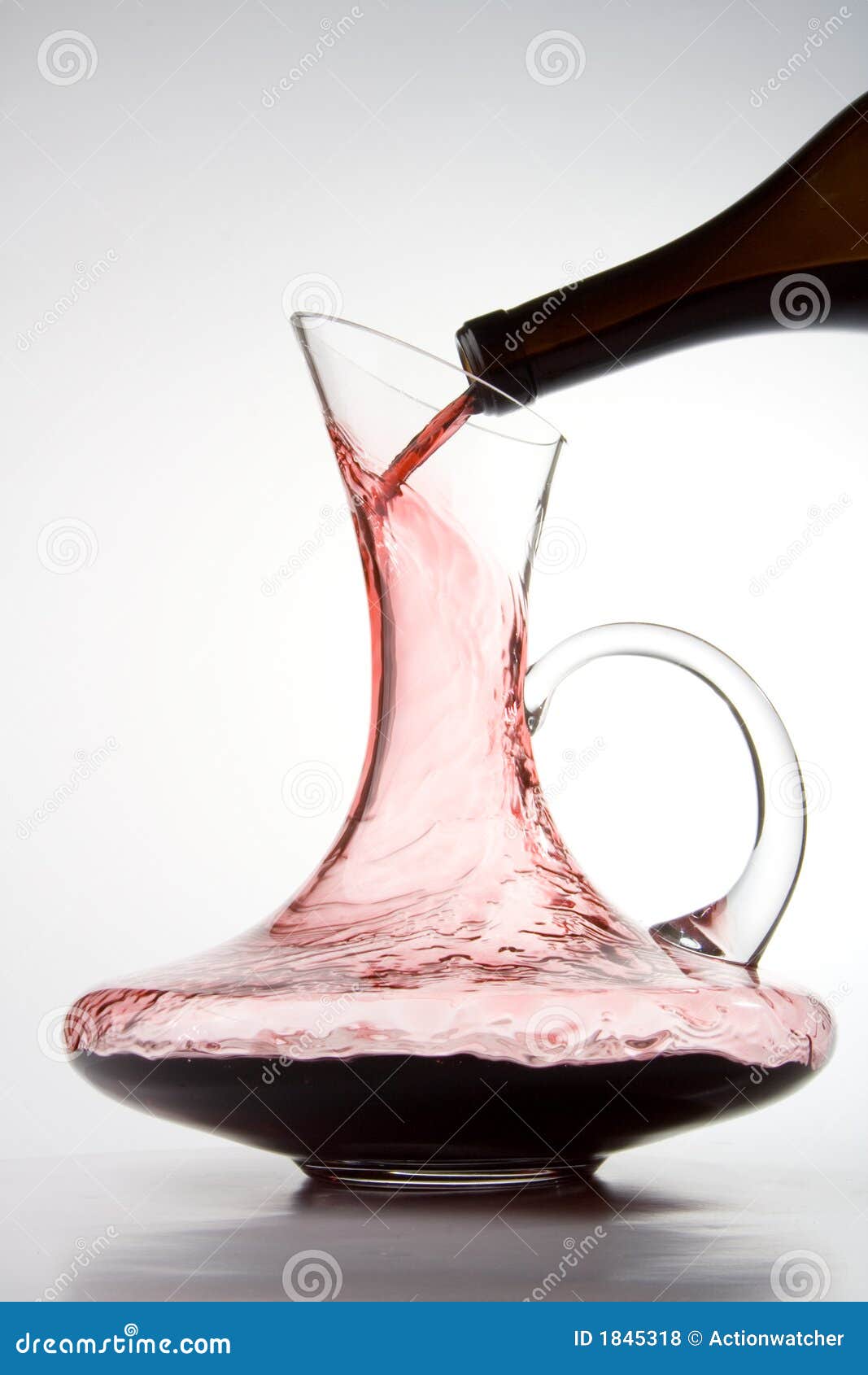 Pouring Red Wine into Decanter Stock Photo - Image of fine, decanter ...
