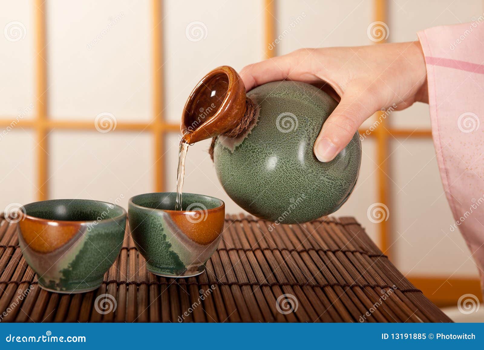 Pouring sake stock image. Image of shoji, sliding, liquor - 13191885