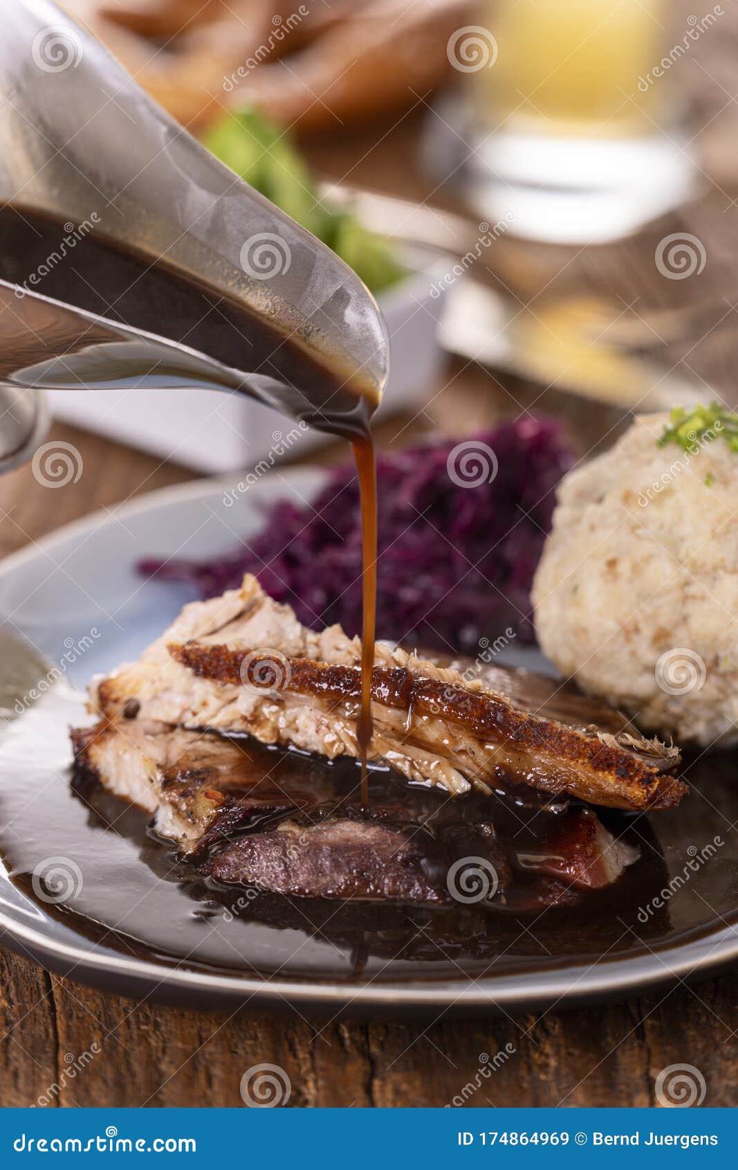 Pouring sauce stock image. Image of closeup, traditional - 174864969