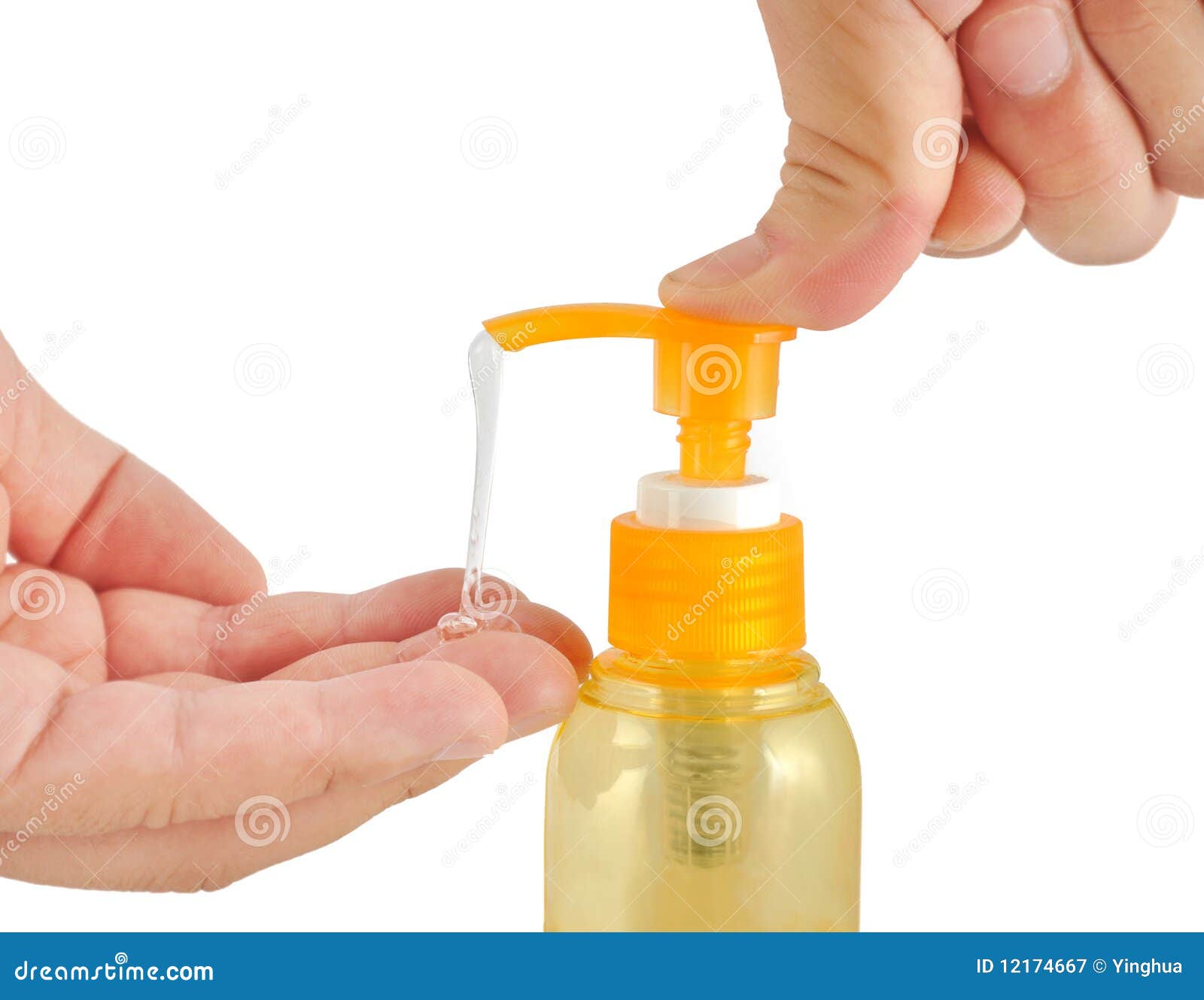 Pouring shampoo stock image. Image of health, pressing - 12174667