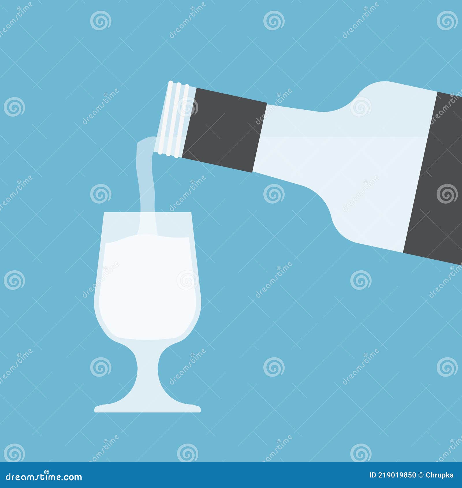 Pouring shot of vodka stock vector. Illustration of party - 219019850