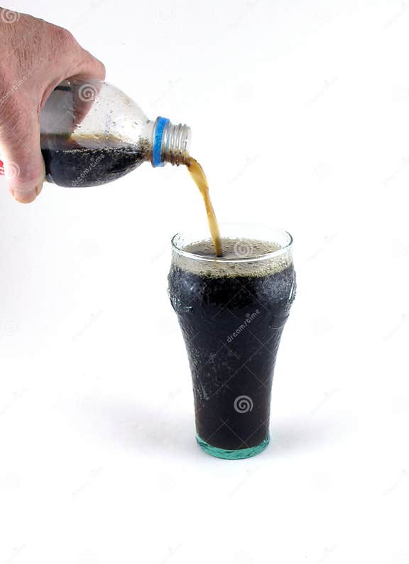 Pouring Soda stock image. Image of glass, pour, cola, hand - 67993
