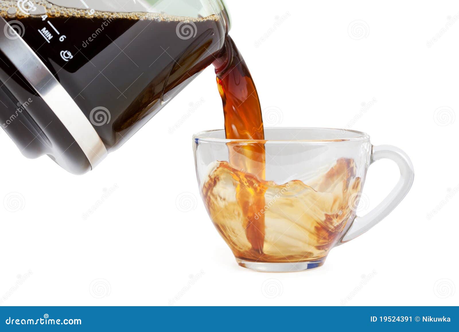 Pouring splashing coffee stock image. Image of maker - 19524391