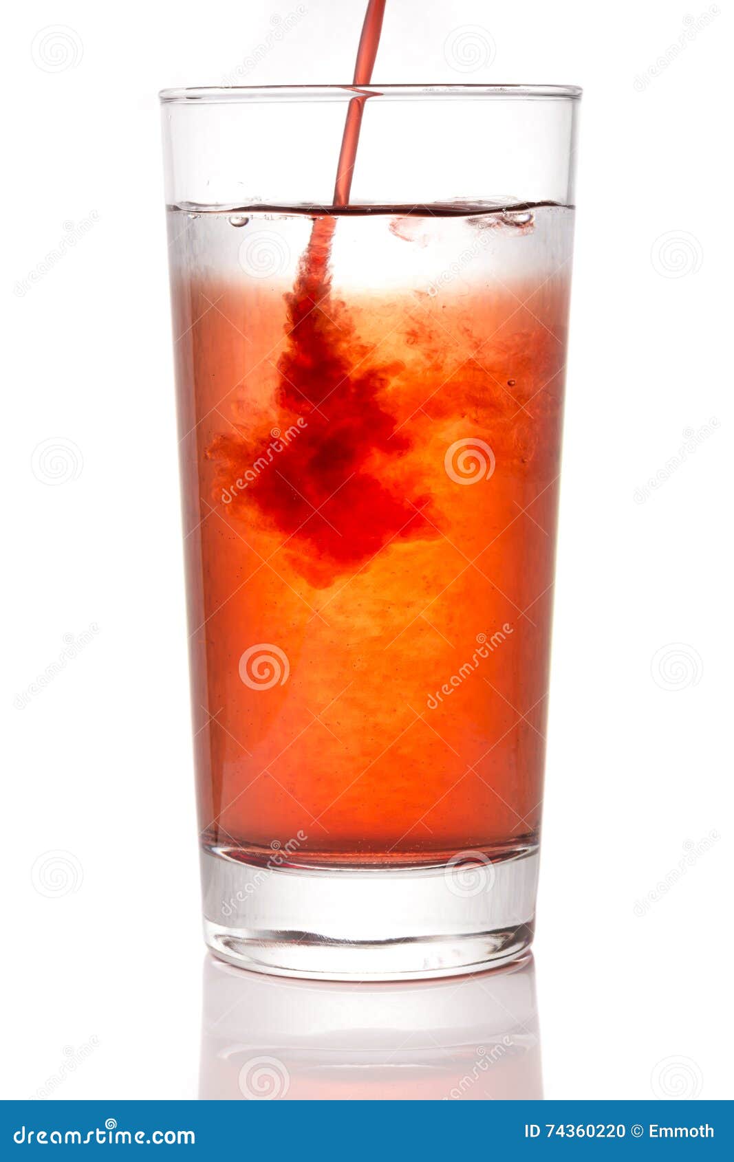 Pouring Squash into Glass of Water Stock Photo - Image of background ...