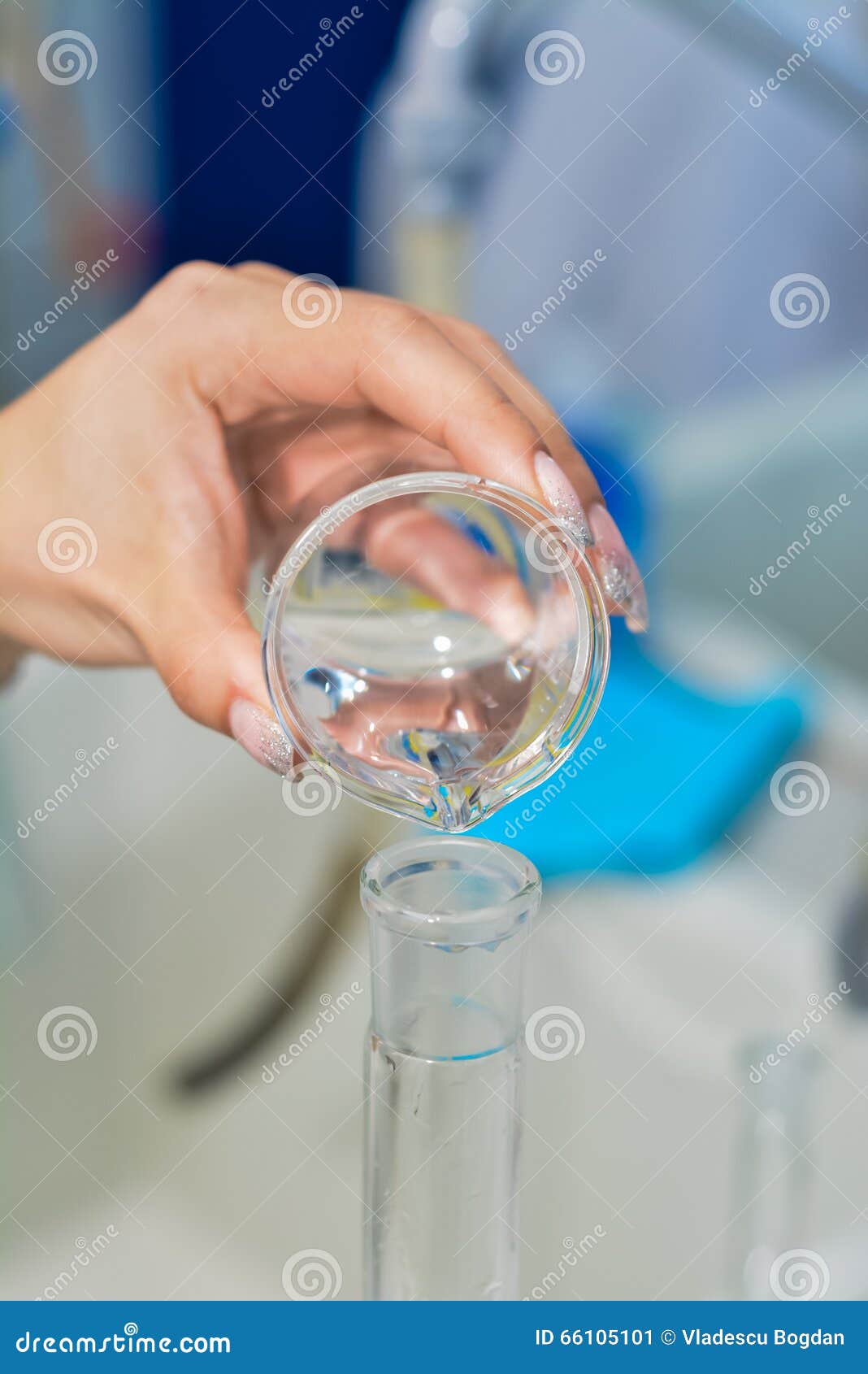 Pouring Substances in Laboratory Stock Image - Image of chemistry ...