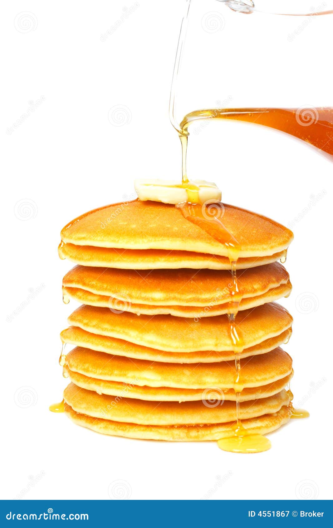 Pouring Syrup on the Pancakes Stock Image - Image of margarine, honey ...