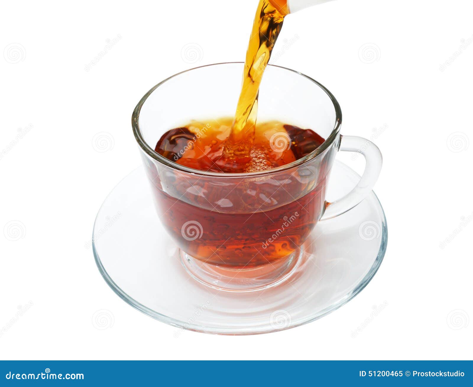 Pouring Tea Cup Stream Isolated Stock Image - Image of teatime ...