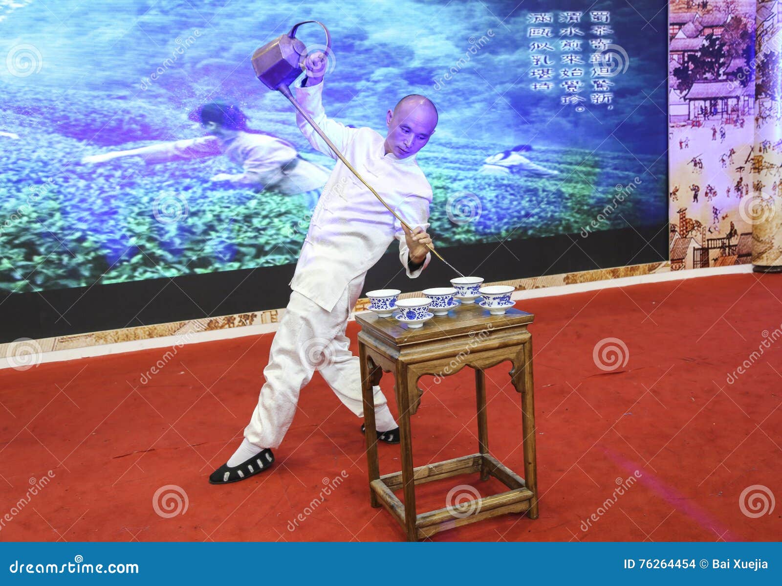 Pouring Tea Performance in Chengdu,china Editorial Stock Image - Image ...