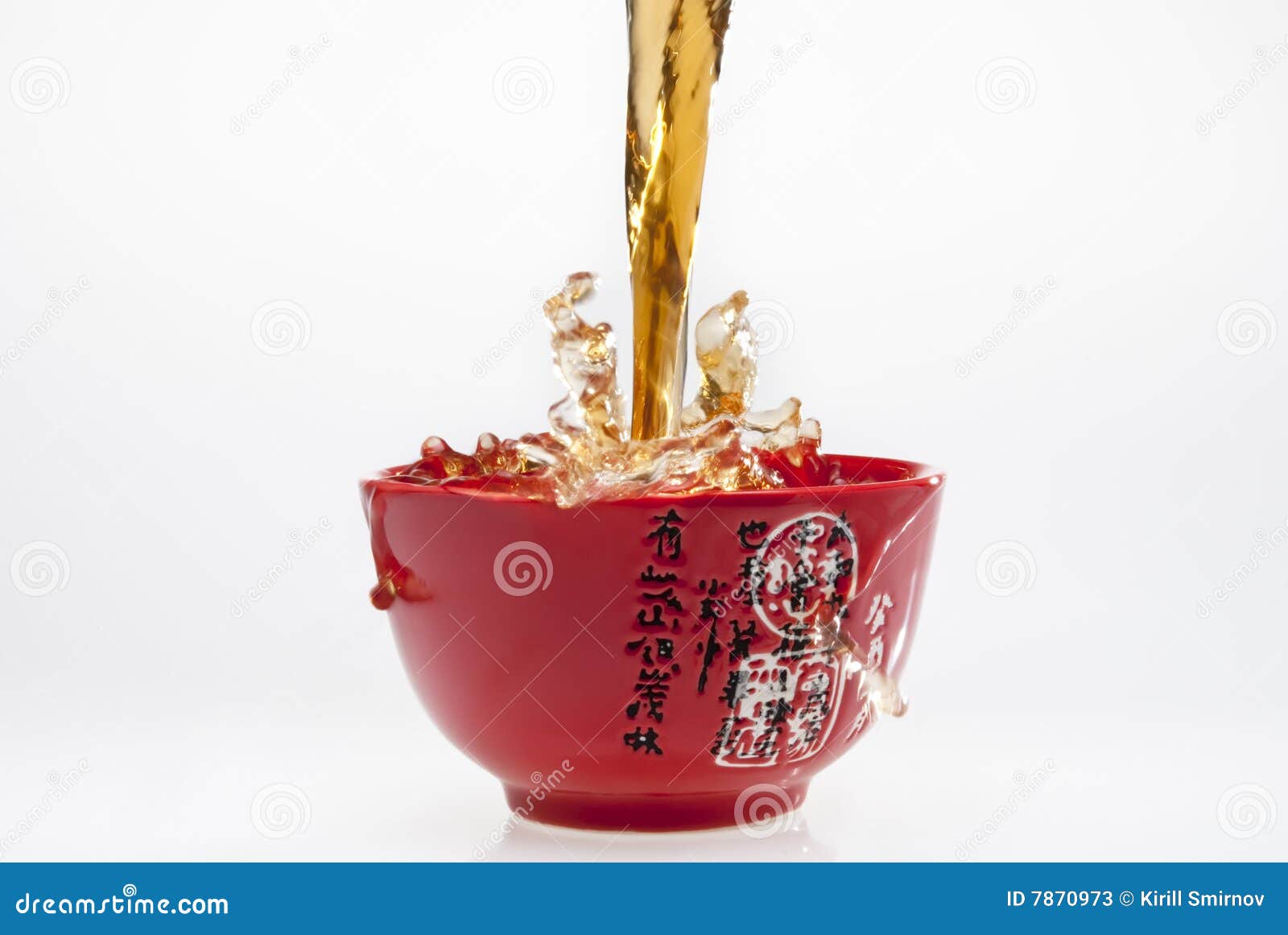 Pouring Tea into Red Teacup Stock Image - Image of asian, close: 7870973