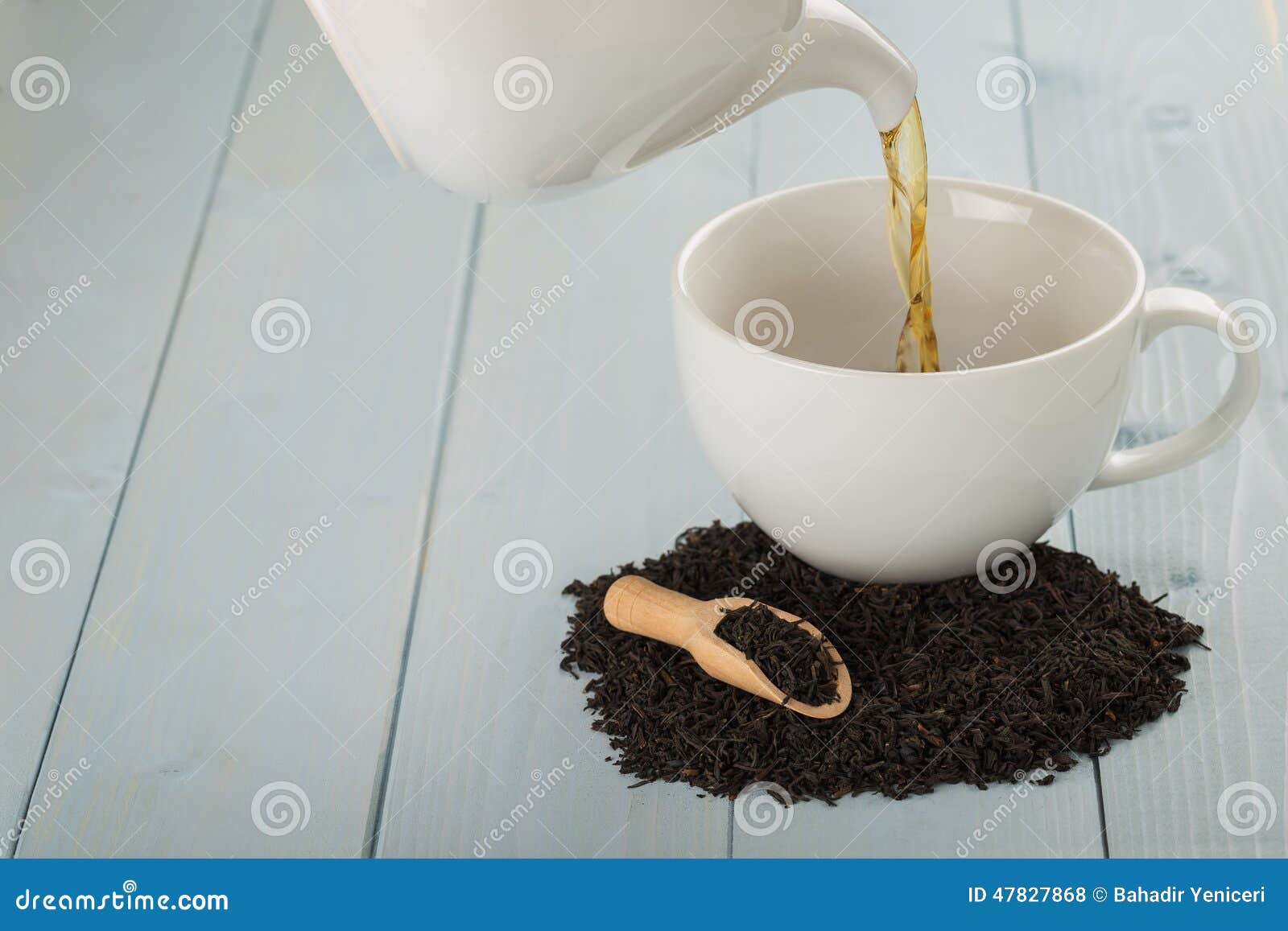 Pouring Tea stock photo. Image of aroma, freshness, blue - 47827868