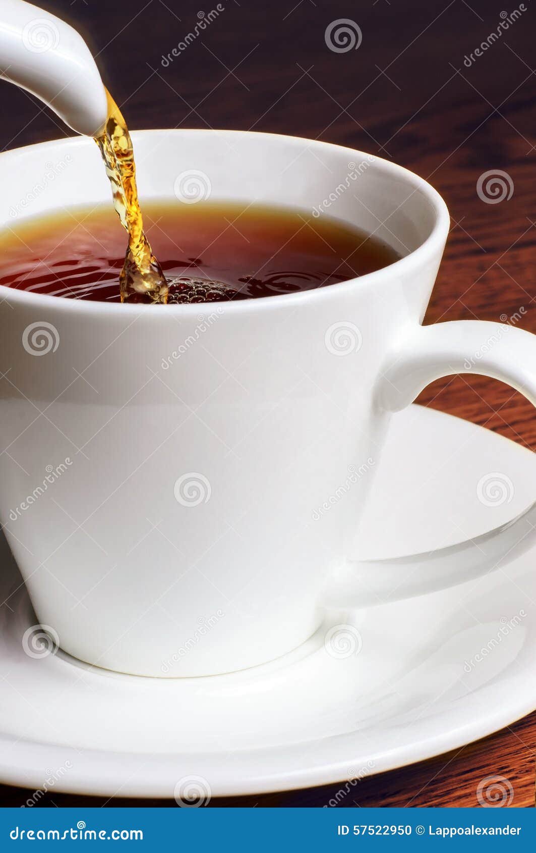Pouring Tea into an White Cup Stock Photo - Image of cast, white: 57522950